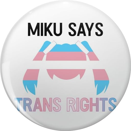 Amazon.com: Miku Says Trans Rights! Lapel Pin Cute Brooch Pins Badges ...