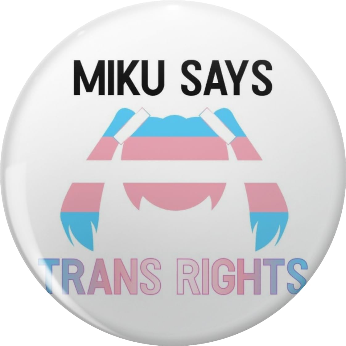 Amazon.com: Miku Says Trans Rights! Lapel Pin Cute Brooch Pins Badges ...