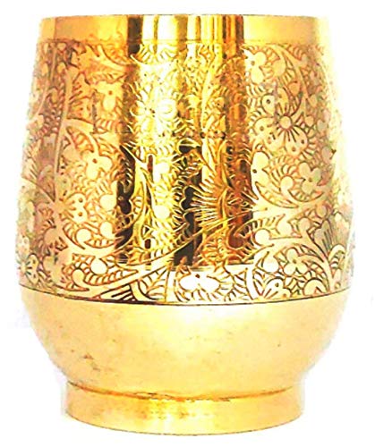 Buy Vardhantcrafts Pure Brass Dholak Glass (250ml)Pack of 1 Online at ...