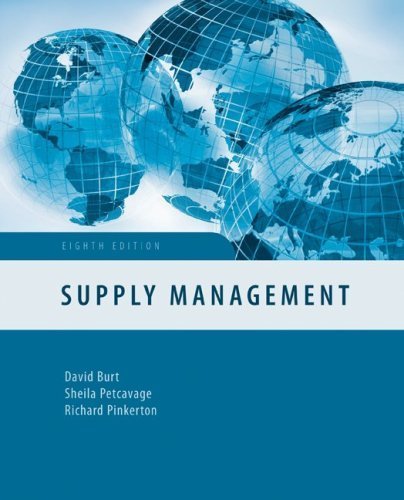Supply Management 8th (eighth) by Burt, David, Petcavage, Sheila ...