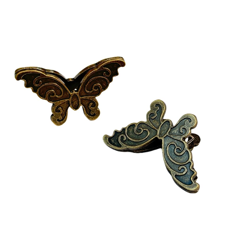 Amazon.com : 2PCS OEAYA Metal Butterfly Binder Clips 2Inch Zinc Alloy ...
