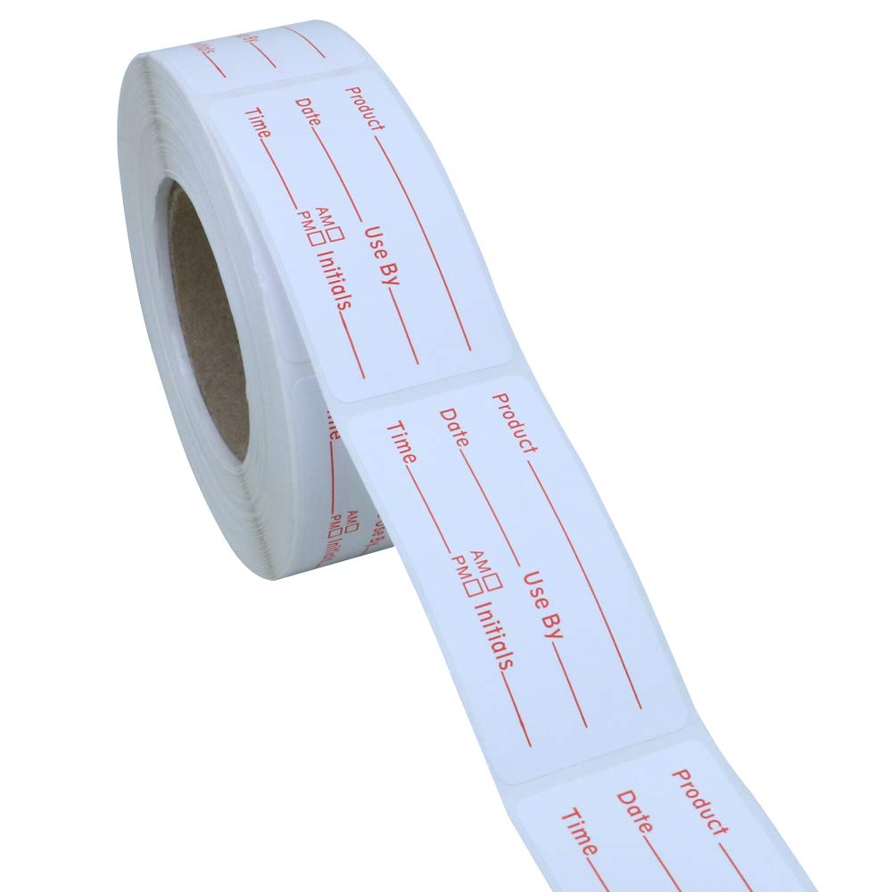 Hybsk 1 x 2 Inch Shelf Life Labels for Food Rotation Use by Food ...