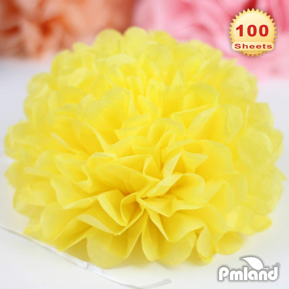 Snapklik.com : 100 Sheets Yellow Tissue Paper Bulk, 20x15 Inches Double ...
