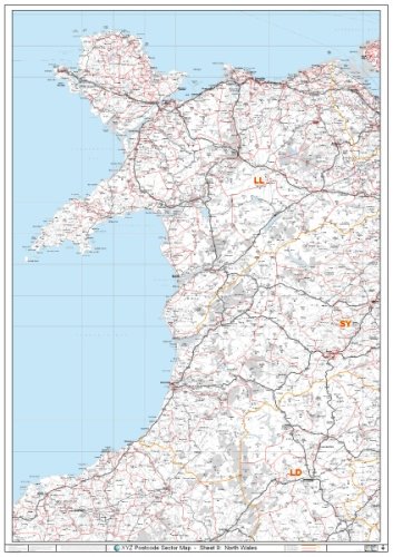 North Wales ~ Postcode Sector Map (Postcode Sector Range): Amazon.co.uk ...