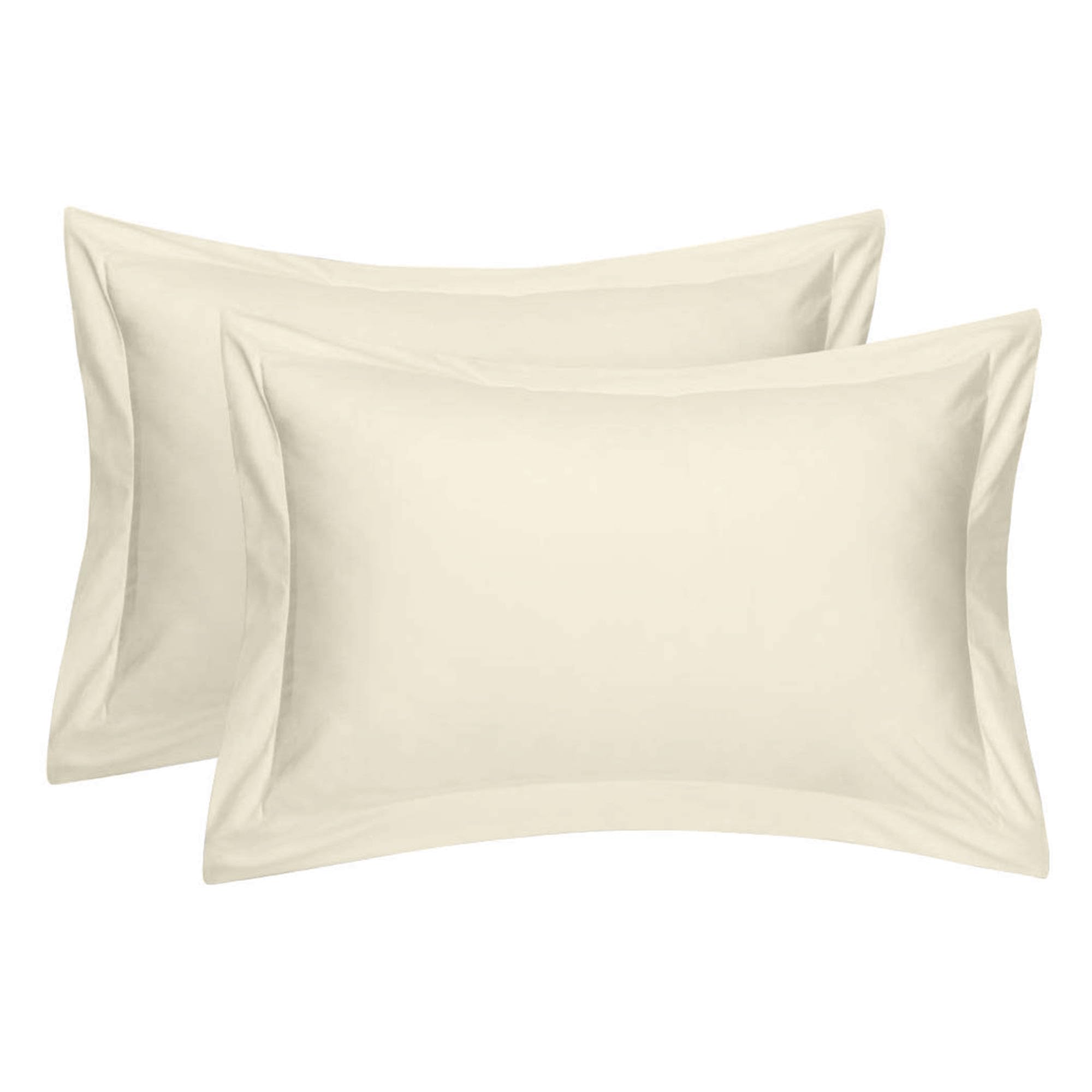 Amazon.com: Cotton Metrics Heavy Quality Standard Pillow Shams Set of 2 Ivory 600TC 100% Organic ...