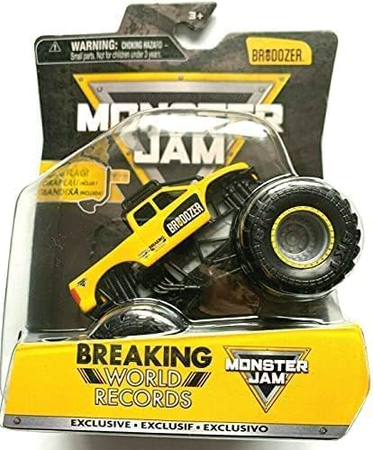 Amazon.com: Monster Jam Breaking World Records Brodozer (Yellow) 1:64 ...