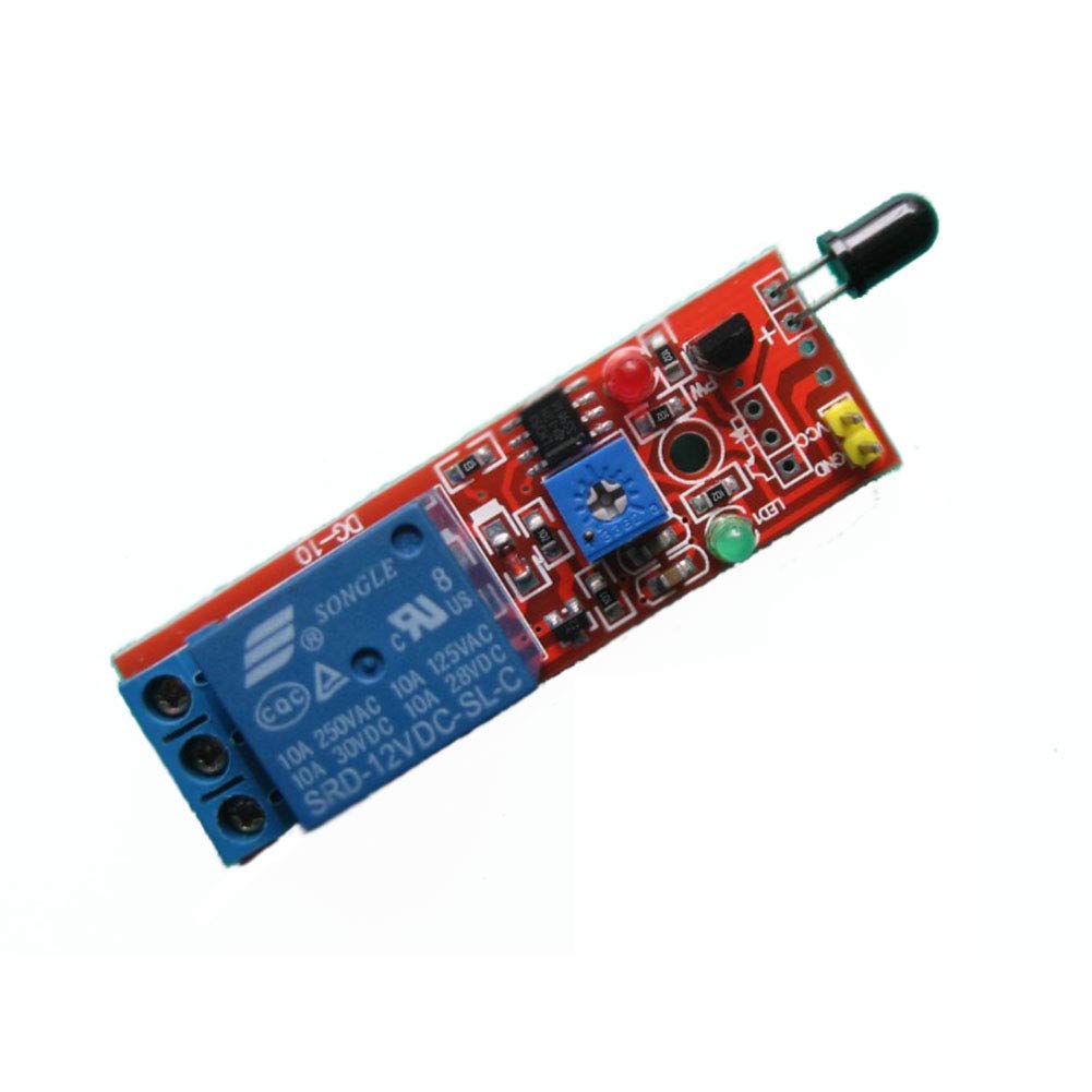Buy Taidacent 12V Flame Sensor Relay Module Fire Flame Detection ...