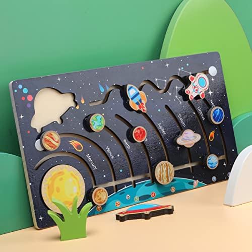 Solar System Model Board with 9 Planets Spaceship Rocket Module Space ...