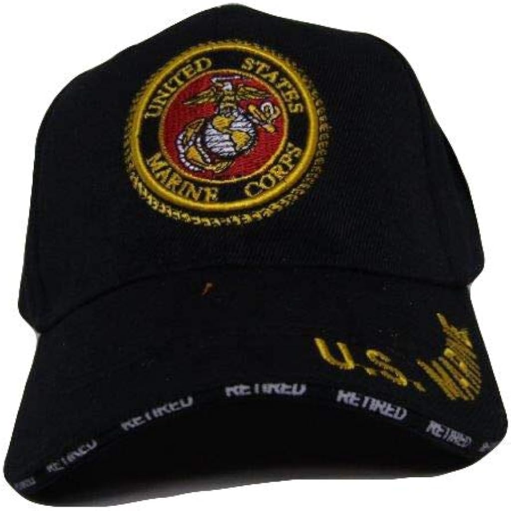 AES Black USMC Marines Marine Corps Served with Pride Retired Hat Ball ...