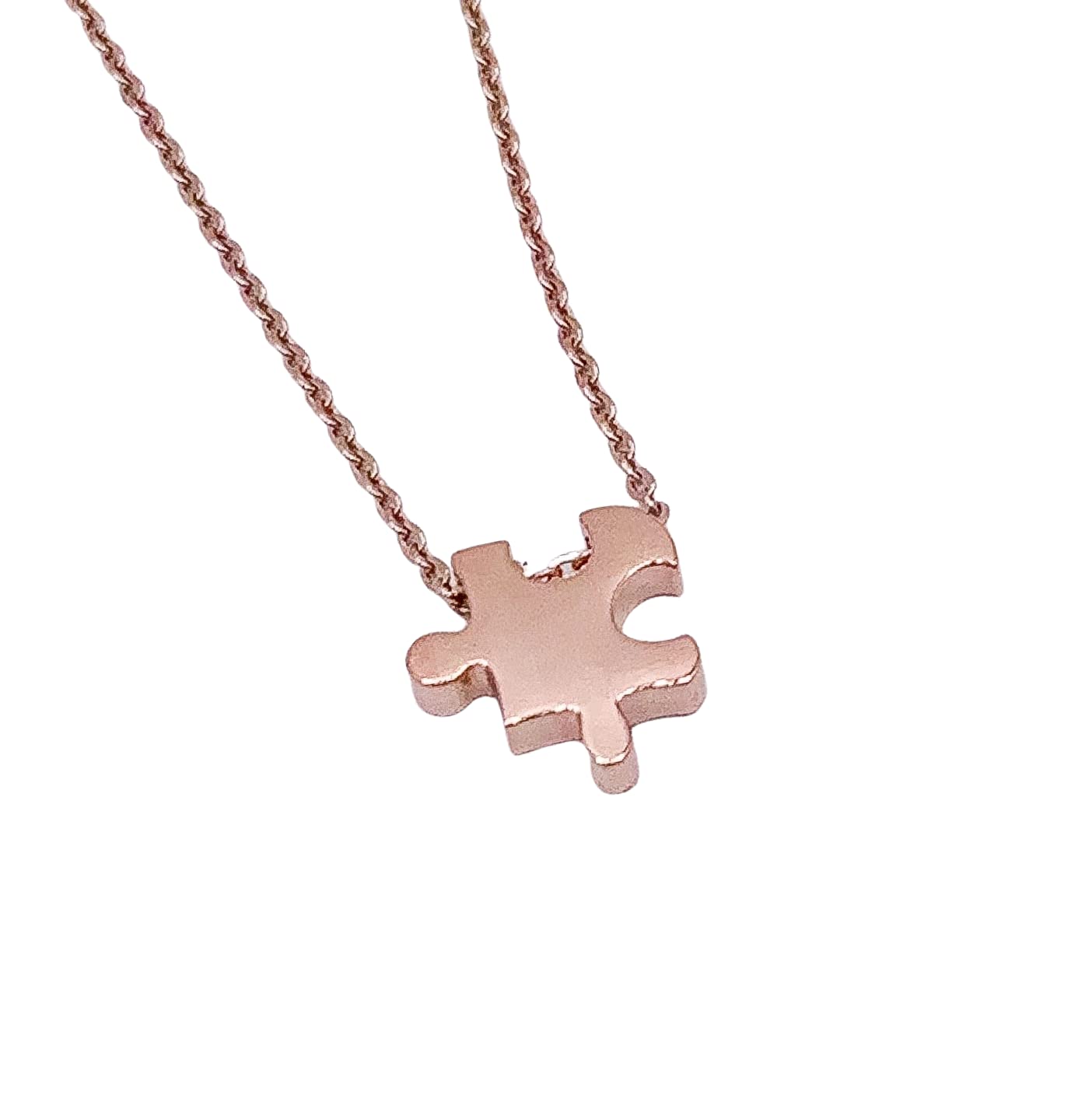Rose Gold Jigsaw Puzzle Piece Necklace Handmade : Amazon.ca