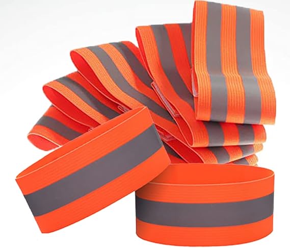SSyang Reflective Armbands,10 Pcs High Visibility Elasticated Arm Bands ...