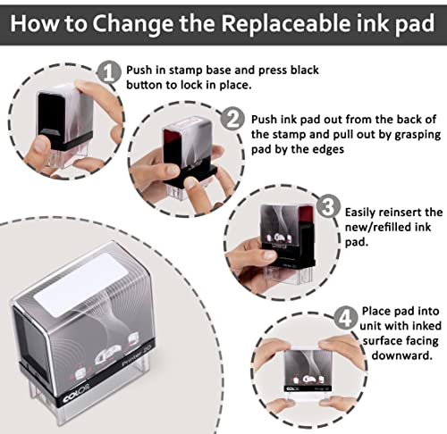 Please Sign & Return Self Inking Rubber Stamp Black Ink Office Stamp ...