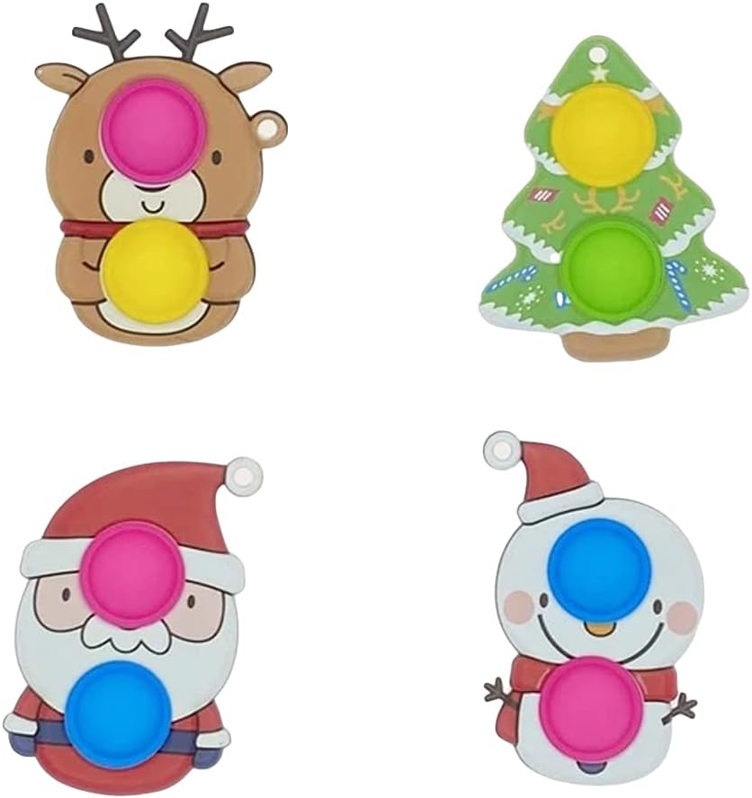 Bubble Pop It Christmas Fidget Toys – Pop It Christmas Bubble Popping ...