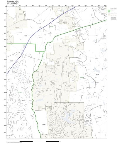 Buy Zip Code Wall Of Tyrone Ga Zip Code Laminated Online At 9891