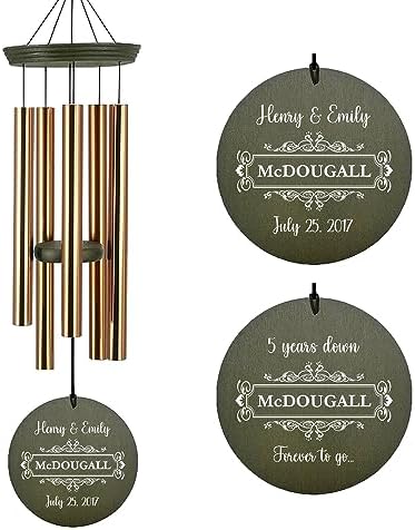 Amazon.com : ASTARIN Personalized Anniversary Wind Chime, Custom Wind ...