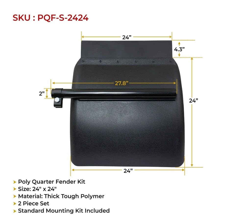 Snapklik.com : Mytee Products Black Poly Quarter Fender For Semi Truck ...