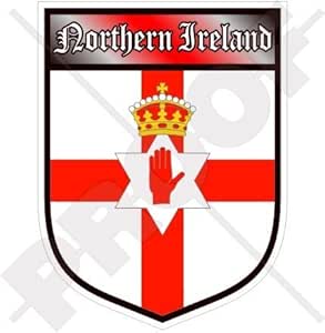 Amazon.com: NORTHERN IRELAND Ulster Banner UK Shield 100mm (4") Vinyl ...