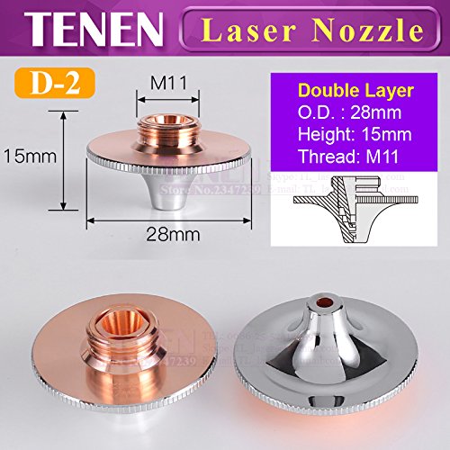 Generic Laser Nozzles Type D2 Double Layer Caliber 2.0 For Hong Shan Hs ...