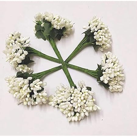 Buy Craft Corner Artificial Pollen Flowers 6 Bunches /72pieces (1 Bunch ...