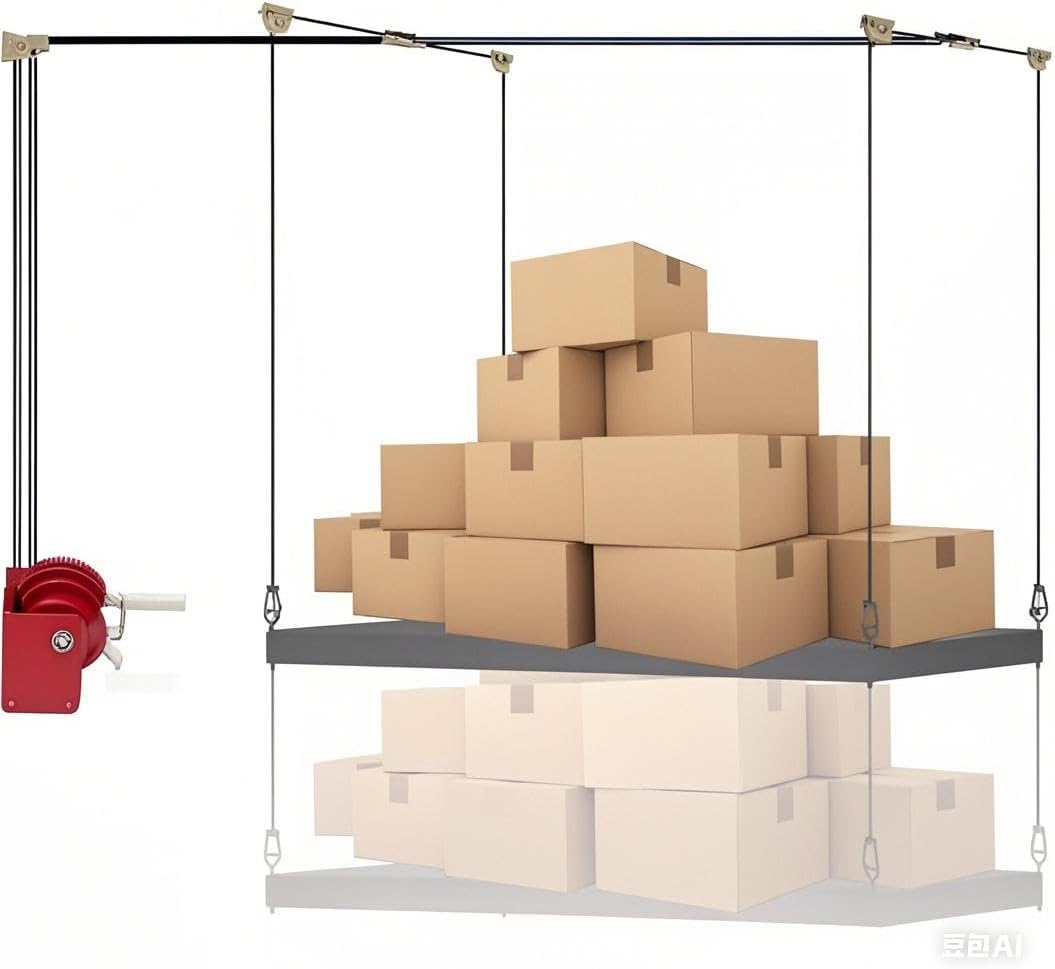 Amazon.com: Overhead Garage Storage Lift Hoist – Heavy-Duty Ceiling ...