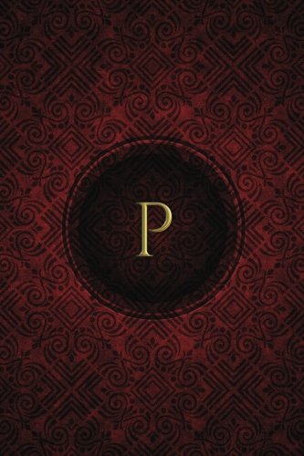 Buy Monogram P Journal: Blank Notebook / Diary / Log (Monogram Crimson ...