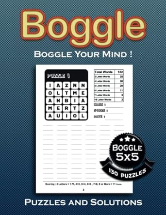 Amazon.com: Boggle 5x5 Puzzle Book: Boggle Your Mind! , Enjoy over 130 ...