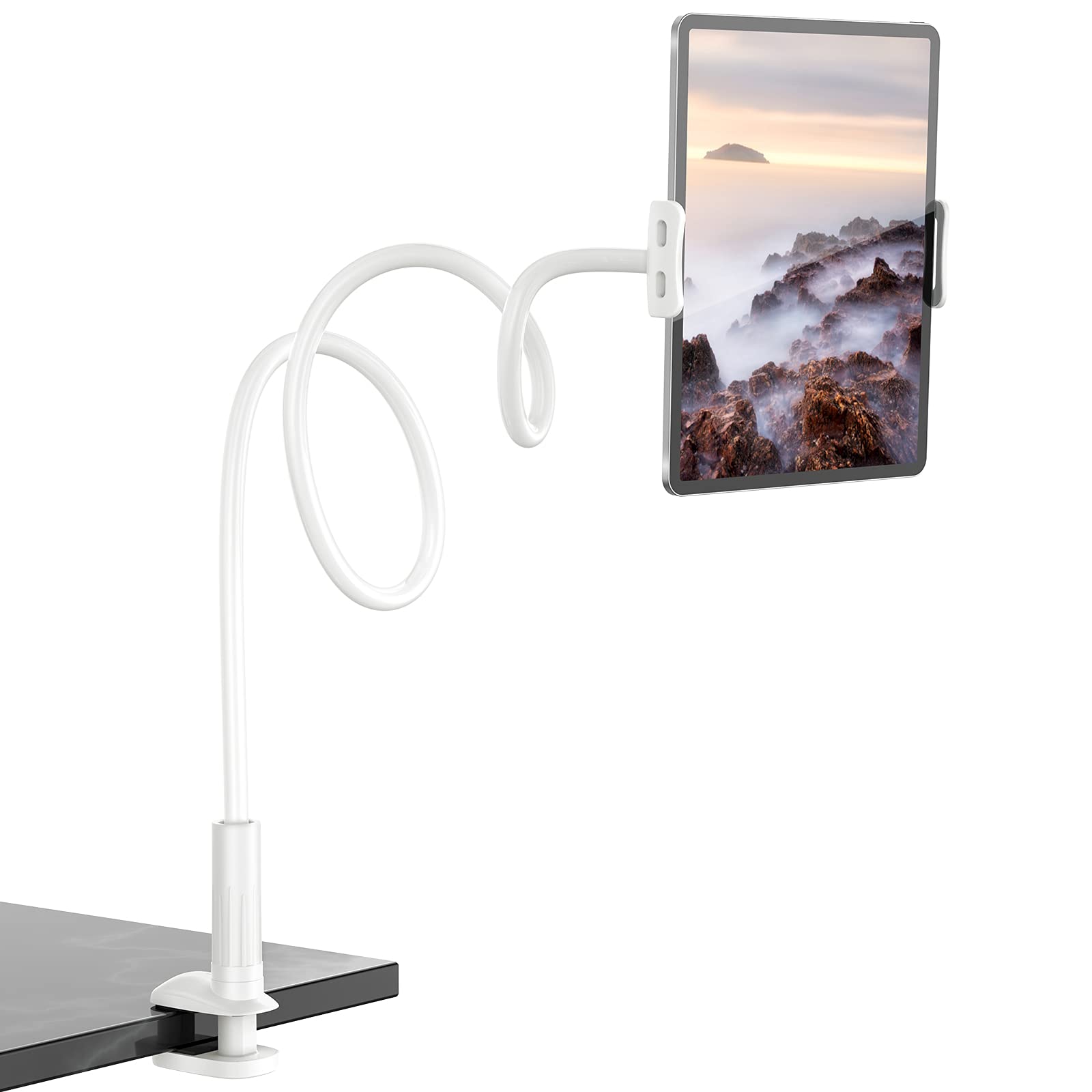 Gooseneck Tablet Holder Cell Phone Holder, Universal 360° Flexible ...
