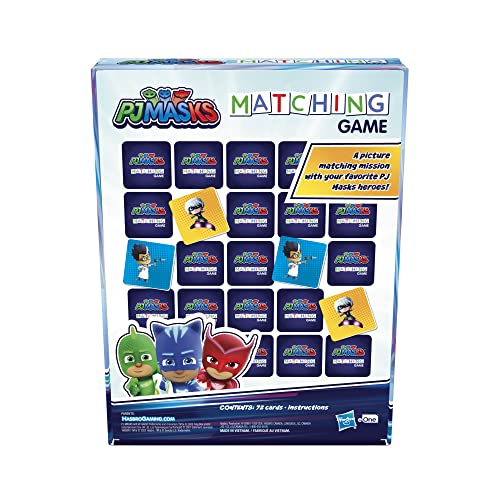 PJ Masks Hasbro Gaming Matching Game for Kids Ages 3&Up,Fun Preschool ...