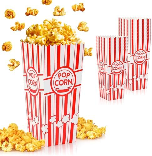 Amazon.com - Tebery 20 Pack Plastic Open-Top Popcorn Boxes Reusable ...