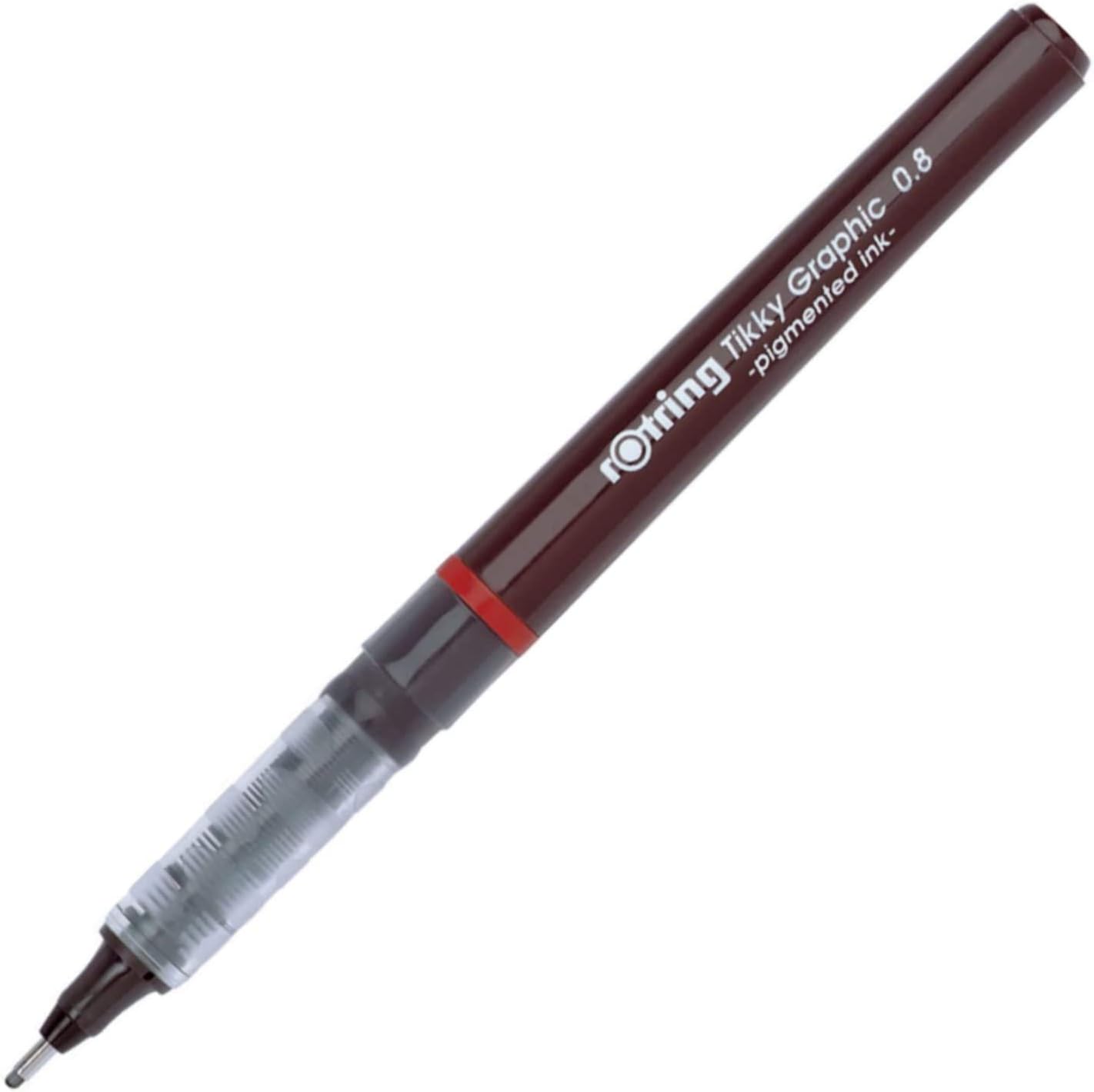 rOtring Tikky Graphic 0.8 mm Black Ink Disposable Fine Liner - 2 pkaa ...