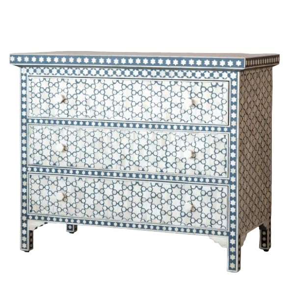 Bone Inlay 3 Drawer Chest | 3 Drawer Chest Handcrafted Bone Storage ...