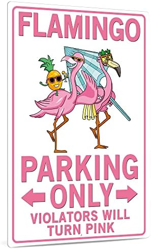 Amazon.com : Venicor Flamingo Parking Only Sign - 9 x 14 Inches ...