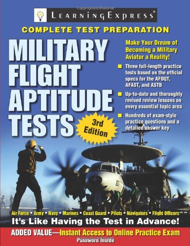 Military Flight Aptitude Tests: LearningExpress Editors: 9781576856888 ...