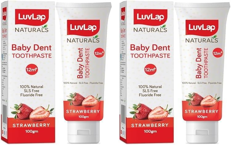 LuvLap Naturals 100% Natural Baby Toothpaste 100G,Strawberry Flavour ...