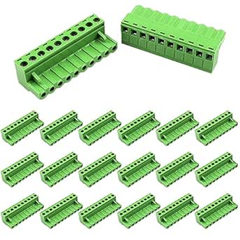 kuosbiu 20PCS 10 Pin 5.08mm Pitch PCB Mount Screw Terminal Block ...