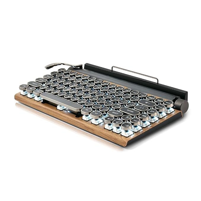 Amazon.in: Buy 7KEYS Typewriter Keyboard Wireless Retro Style, Vintage ...