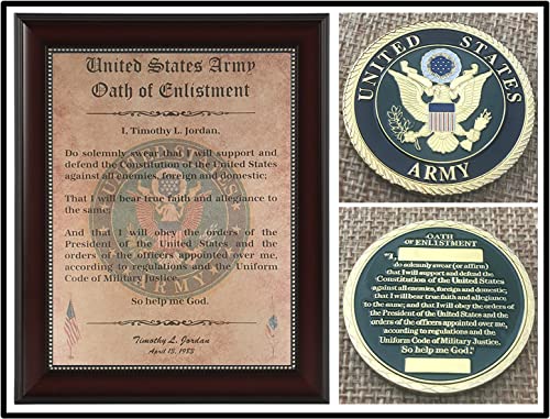 Amazon.com: BETTER US Army Oath of Enlistment Certificate PERSONALIZED ...
