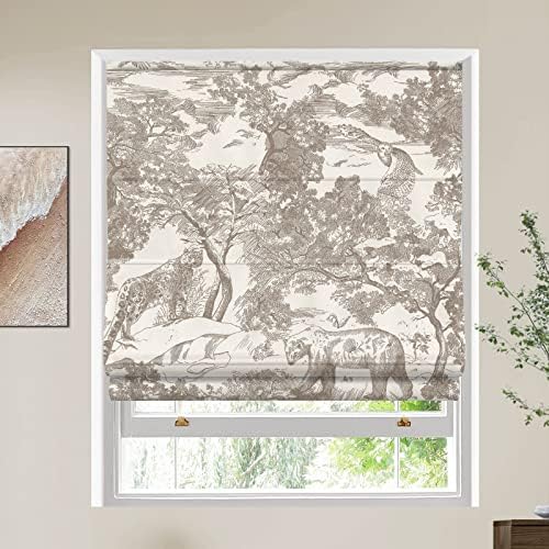 Amazon.com: LETAU No Drill No Tools Cordless Blackout Roman Shades ...