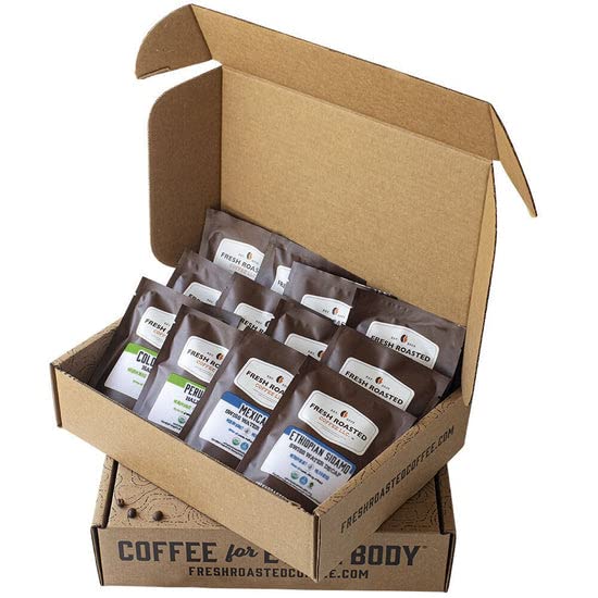Amazon.com : Fresh Roasted Coffee, Decaf & Half Caf Sampler, Whole Bean ...