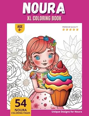 Noura Coloring Book: Perfect Personal Name Gift - XL Edition - Age 4 ...