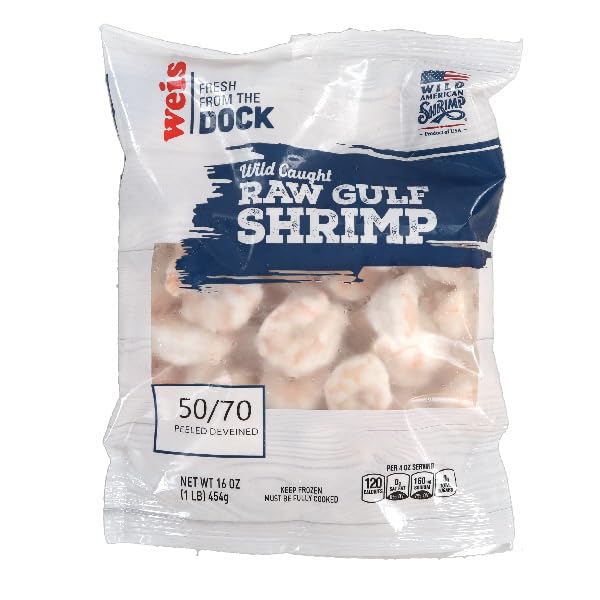 Amazon.com: Weis Fresh from the Dock, Large Gulf Shrimp 50/70 Count ...