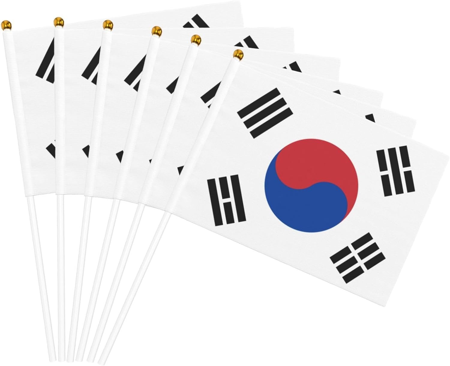 South Korea Flags 20 Pack, Small Handheld South Korean Flags on Sticks ...