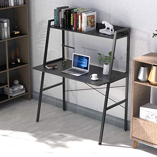 It's_Organized Computer Ladder Desk with Shelves, 43" for Small Spaces ...