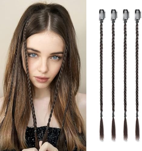 Amazon.com : Flufymooz 4PC Braid in Hair Extension 14 Inch Clip in ...