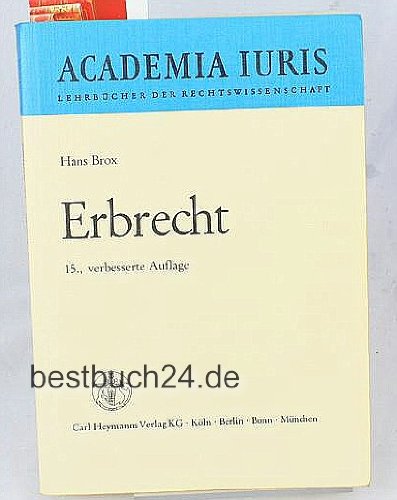 Amazon.com: Erbrecht (Academia iuris) (German Edition): 9783452230140 ...