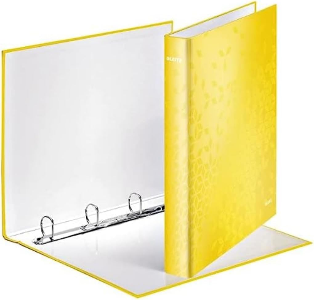Leitz 4 Ring Binder, Holds up to 190 Sheets, Wow Range, 25 mm Spine ...