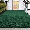Large Luxury Thick Pile Emerald Green Shaggy Living Room Area Rug Soft ...