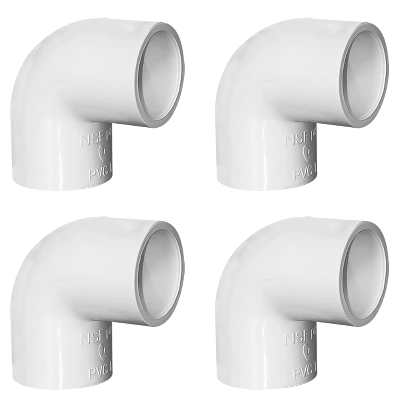 Amazon.com: 4Pcs 1-1/2" PVC 90 Degree Elbow, 2 Way Right Angle PVC Pipe ...