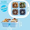 Amazon.com: Bento Box Lunch Box 4 Pack, 4-Compartment Meal Prep Container for Adult, Reusable ...