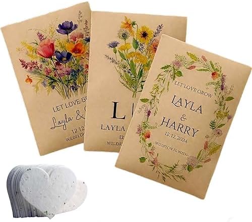 Amazon.com: Personalized Wildflower Seed Packets, Custom Eco-Friendly ...